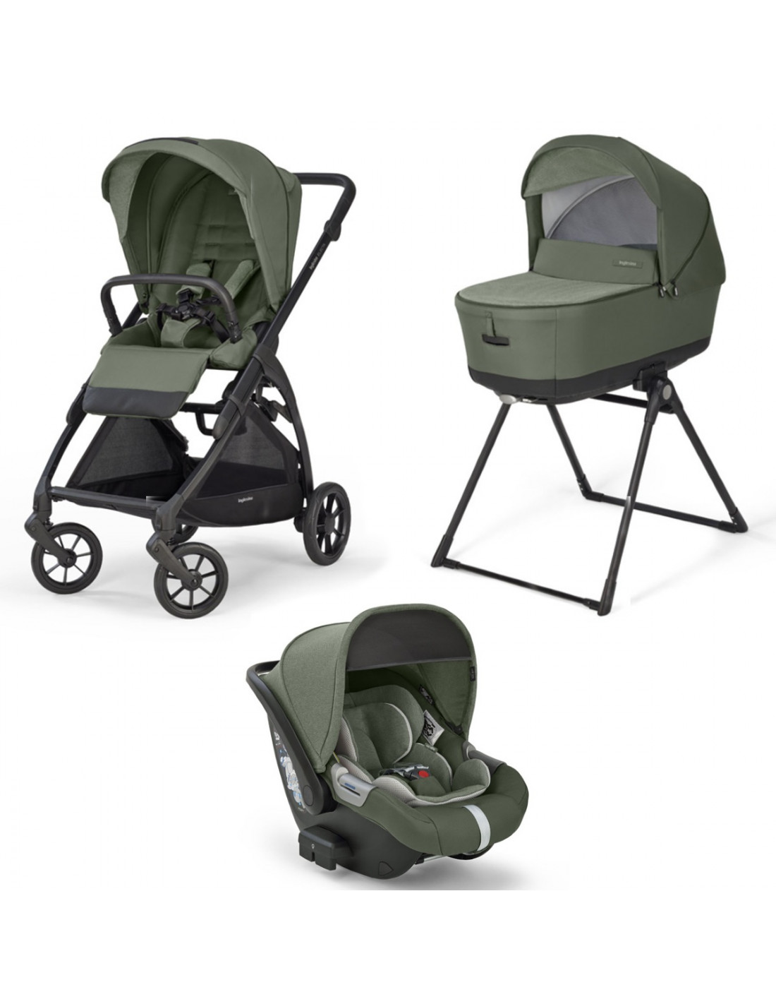Coches de bebé tres piezas: silla, capazo y silla de coche